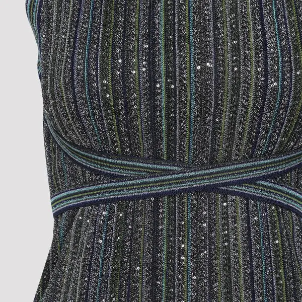 Missoni Sleeveless Maxi Dress With Sequined Stripes