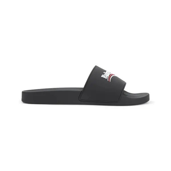 Balenciaga Pool Rubber Political Logo Slide