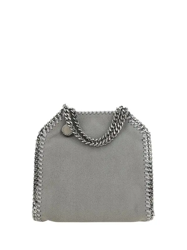 Stella McCartney Tiny Shaggy Handbag With Chain Trim - Gray