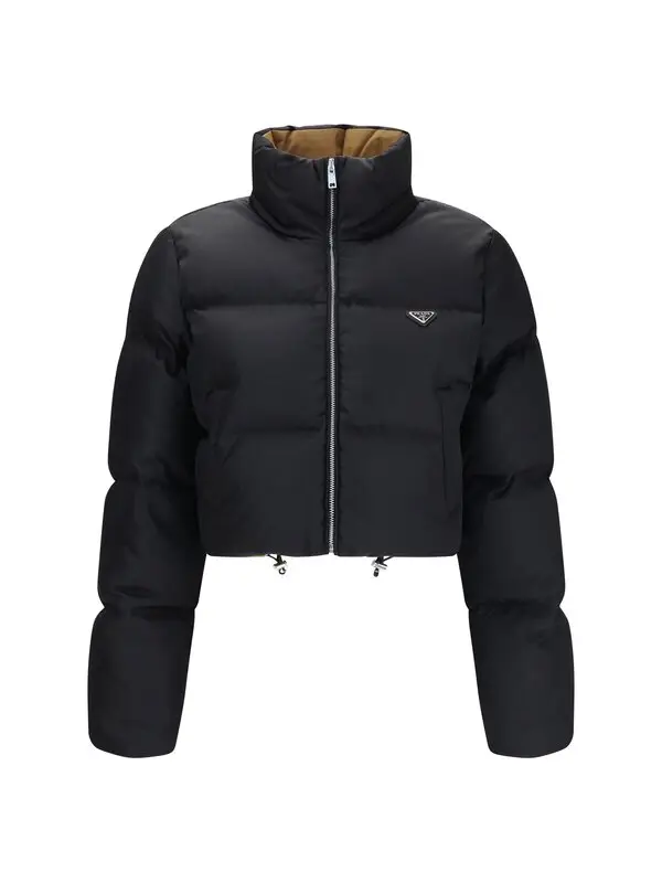 Prada Short Re-nylon Down Jacket - Black