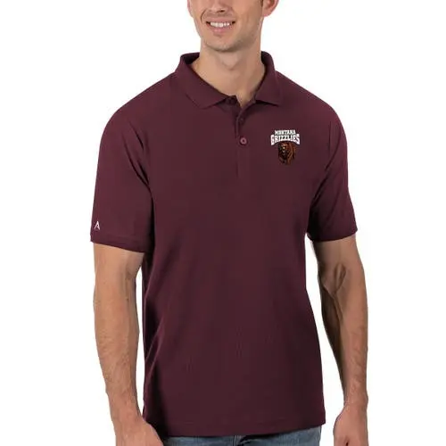 ANTIGUA Montana Grizzlies Legacy Pique Polo - Maroon