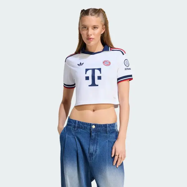 Adidas Fc Bayern 26/27 Away Cropped Jersey - White