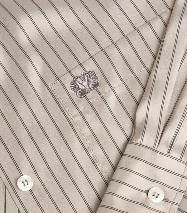 BLAZÉ MILANO Silk Striped Shirt