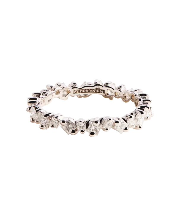 SUZANNE KALAN Princess-cut Diamond Eternity Ring In 18k Gold - White