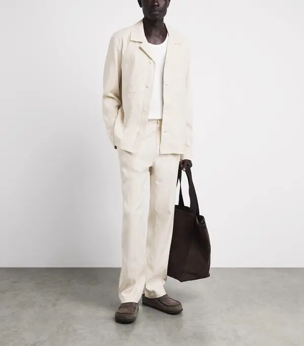 Paige Stretch-cotton-linen Eberton Trousers