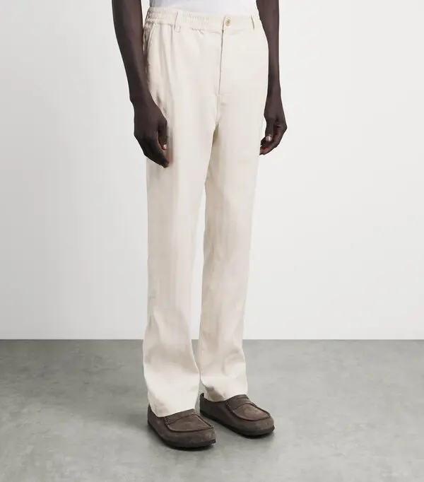 Paige Stretch-cotton-linen Eberton Trousers