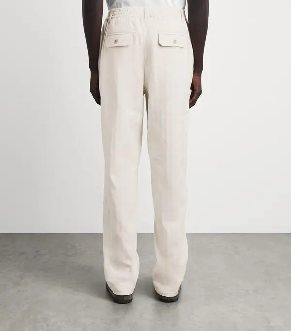 Paige Stretch-cotton-linen Eberton Trousers