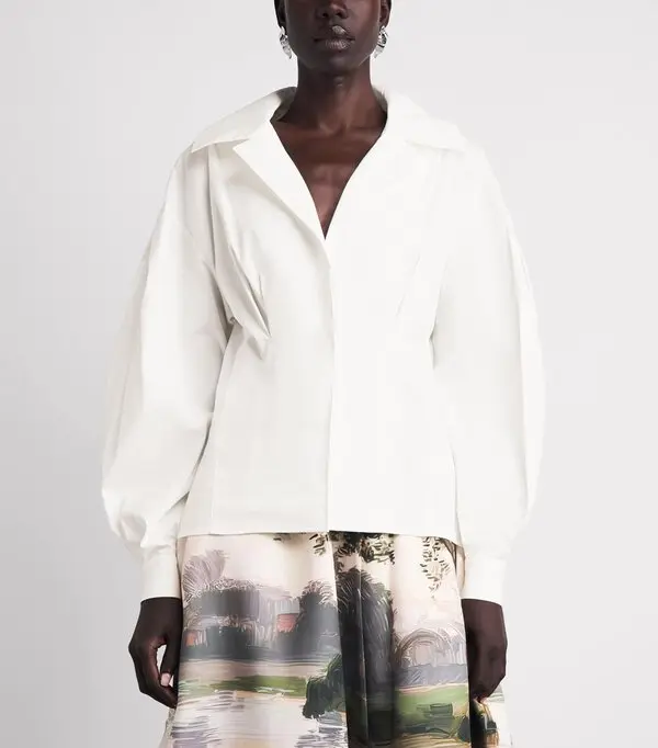 Carolina Herrera Balloon-sleeve Fitted Shirt