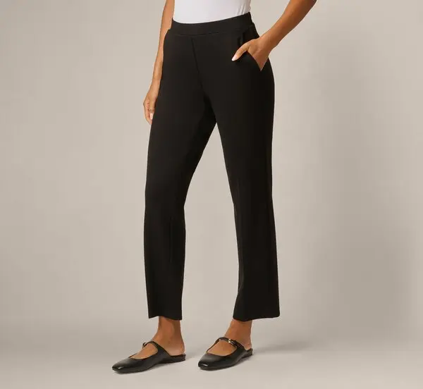 Adrianna Papell Stretch Ponte Straight Leg Trousers