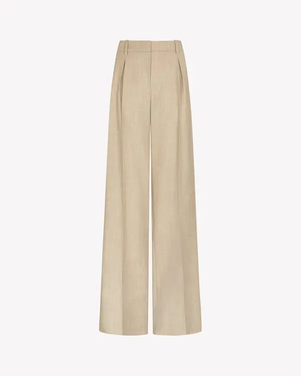 Serena Bute Wool Cashmere Inverted Pleat Trouser