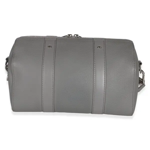 LOUIS VUITTON Grey Grained Calfskin Aerogram City Keepall - Gray