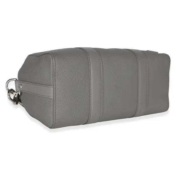 LOUIS VUITTON Grey Grained Calfskin Aerogram City Keepall - Gray