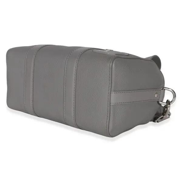 LOUIS VUITTON Grey Grained Calfskin Aerogram City Keepall - Gray
