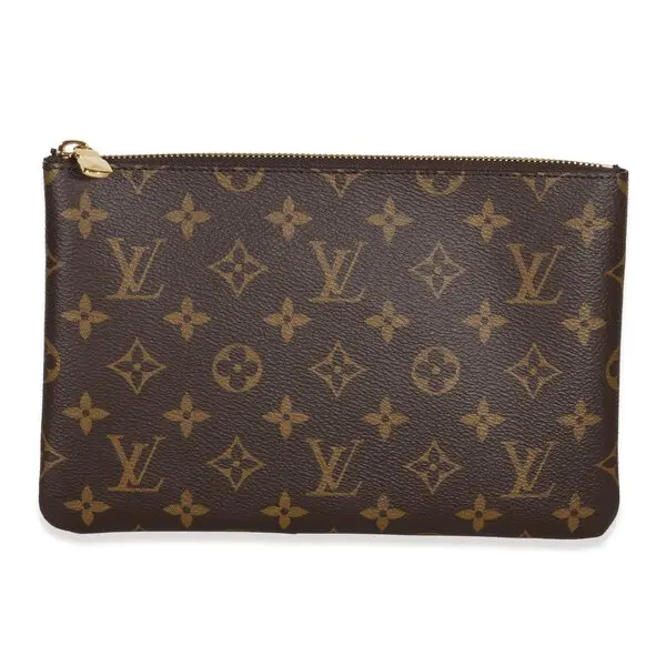 LOUIS VUITTON Monogram Canvas Key Pouch - Brown