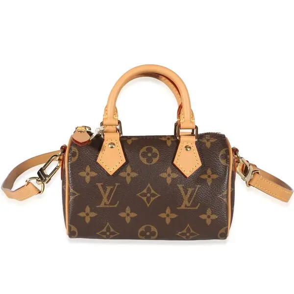 LOUIS VUITTON Monogram Canvas Nano Speedy Nm - Brown