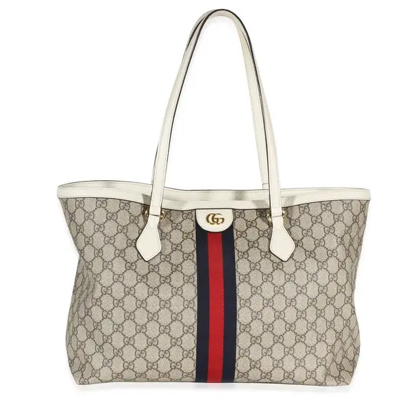Gucci Ophidia Gg Supreme Canvas Tote - Brown