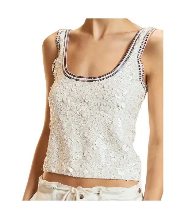 Cynthia Rowley Match Point Sequin Tank
