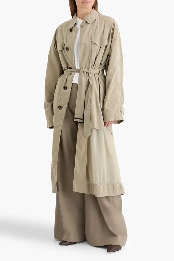 MAISON MARGIELA Layered Twill And Shell Trench Coat