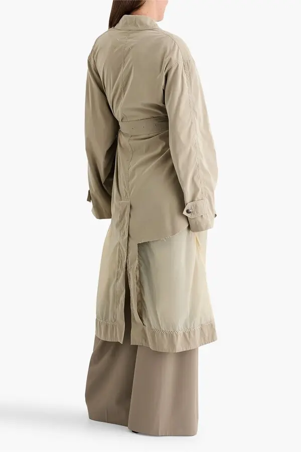 MAISON MARGIELA Layered Twill And Shell Trench Coat