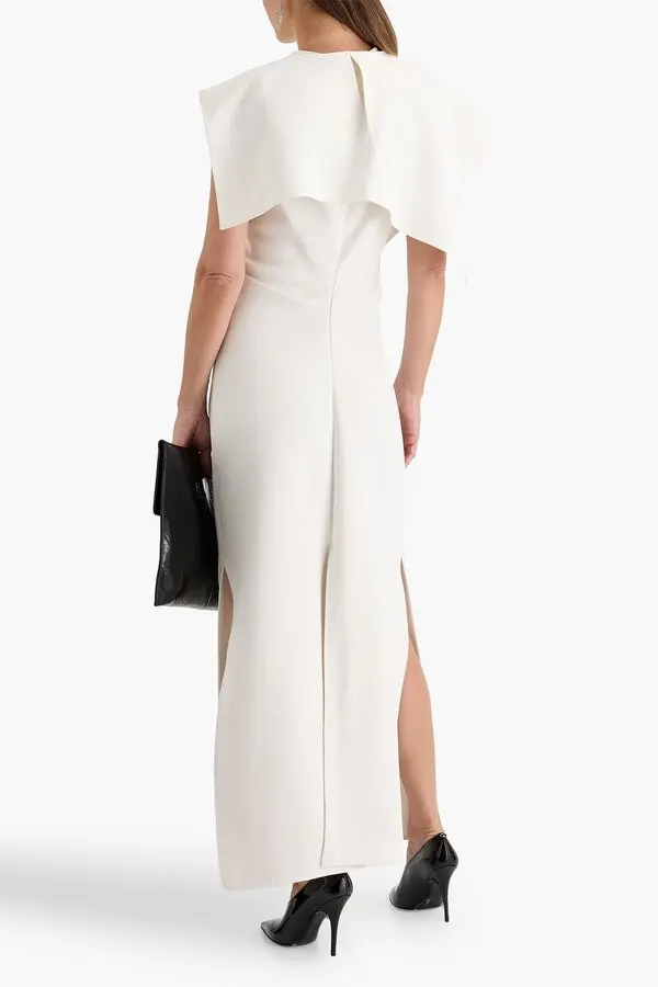 Proenza Schouler Selene Cape-effect Crepe Maxi Dress