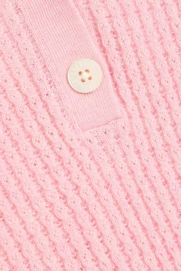 Guest In Residence Ribbed Cashmere Polo Sweater