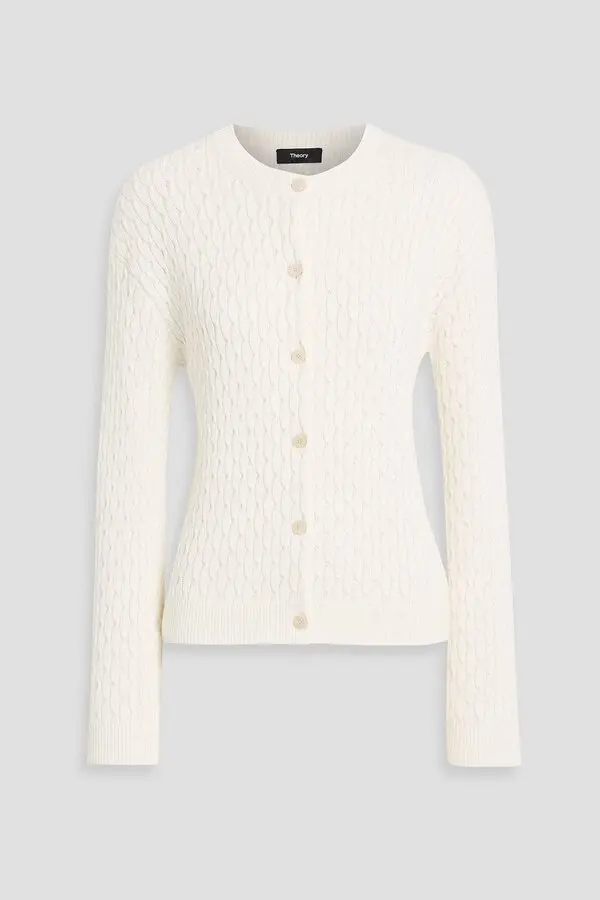 Theory Cableknit Cotton Cardigan