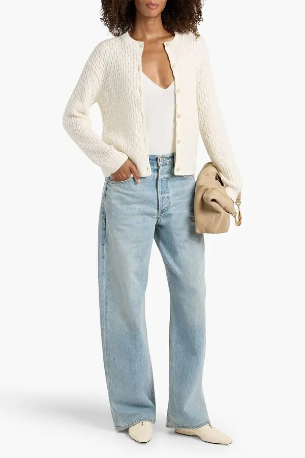 Theory Cableknit Cotton Cardigan
