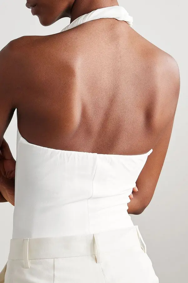 Tove Enya Twisted Halterneck Bodysuit In Stretch Jersey