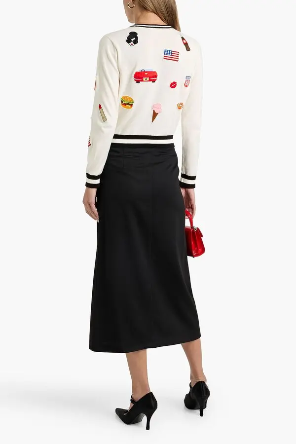 Alice + Olivia Carolann Appliquéd Sweater