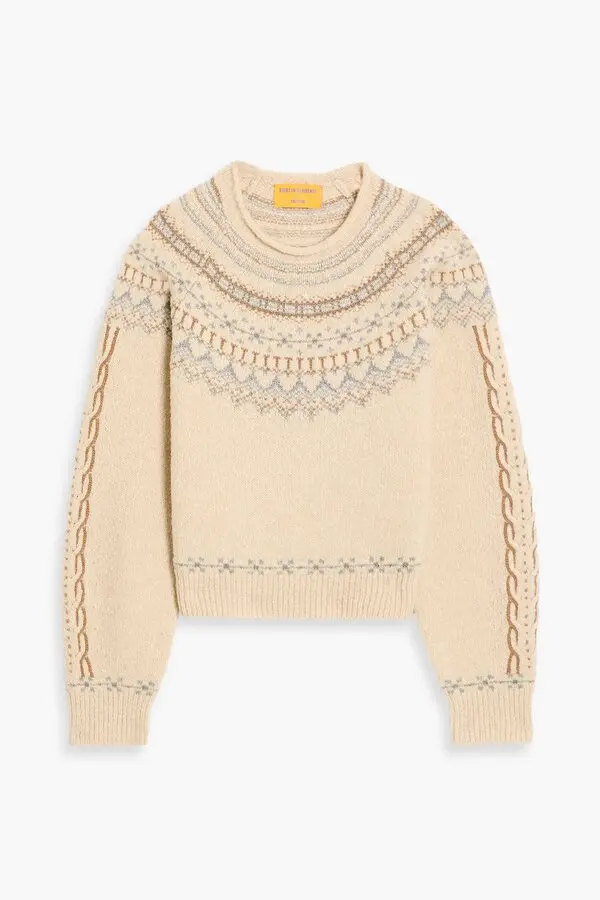 Guest In Residence Intarsia Wool-blend Sweater