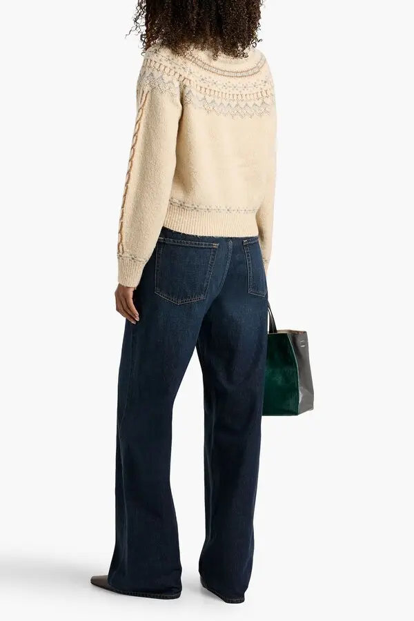 Guest In Residence Intarsia Wool-blend Sweater