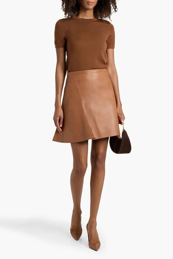 Theory Leather Mini Skirt