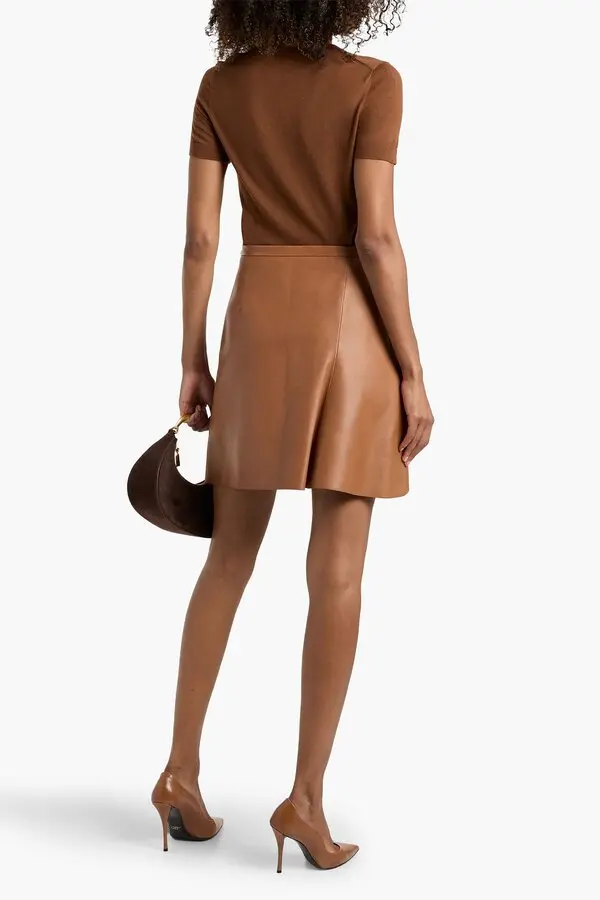 Theory Leather Mini Skirt