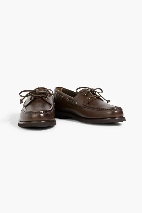 Brunello Cucinelli Leather Boat Shoes