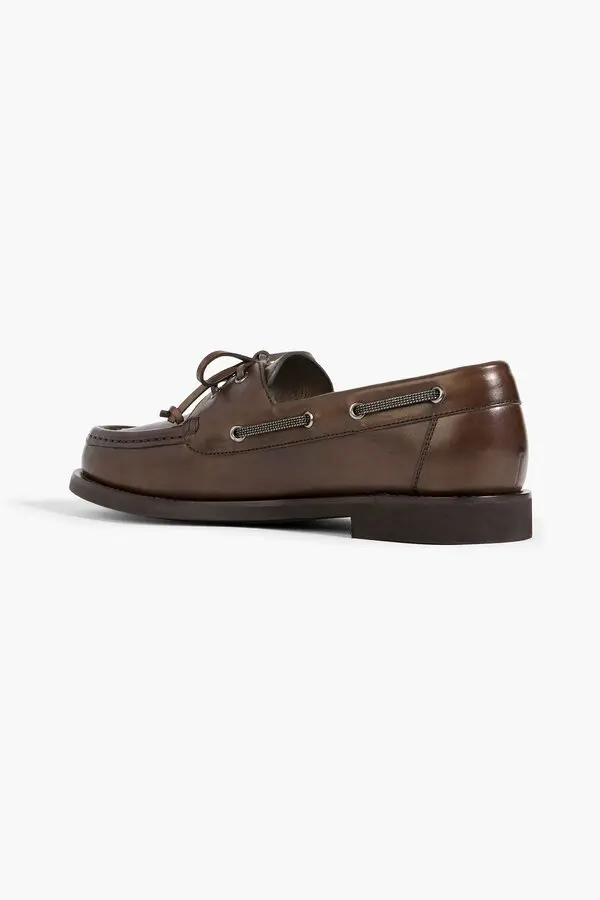 Brunello Cucinelli Leather Boat Shoes