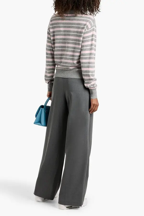 Guest In Residence Striped Cashmere Polo Sweater