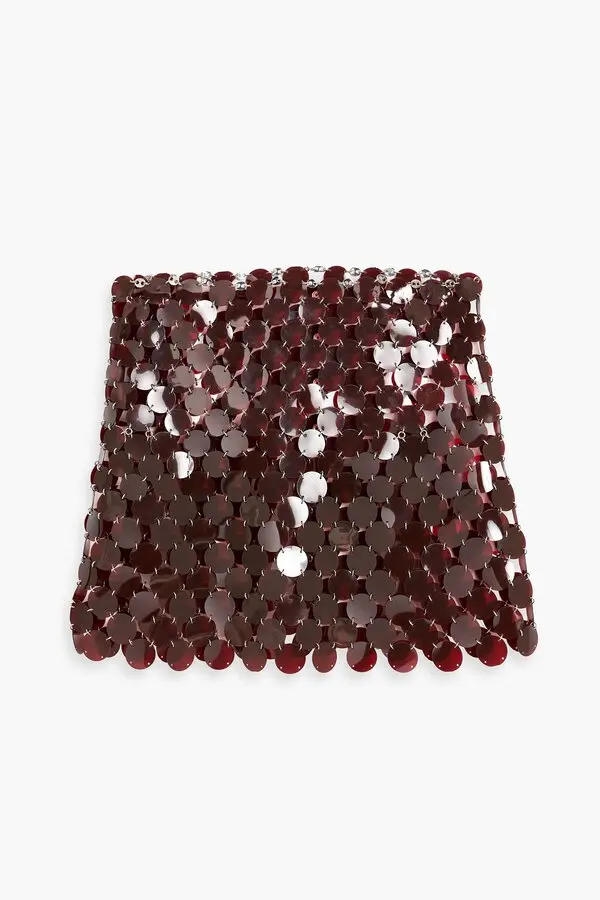 Rabanne Chainmail Mini Skirt - Merlot