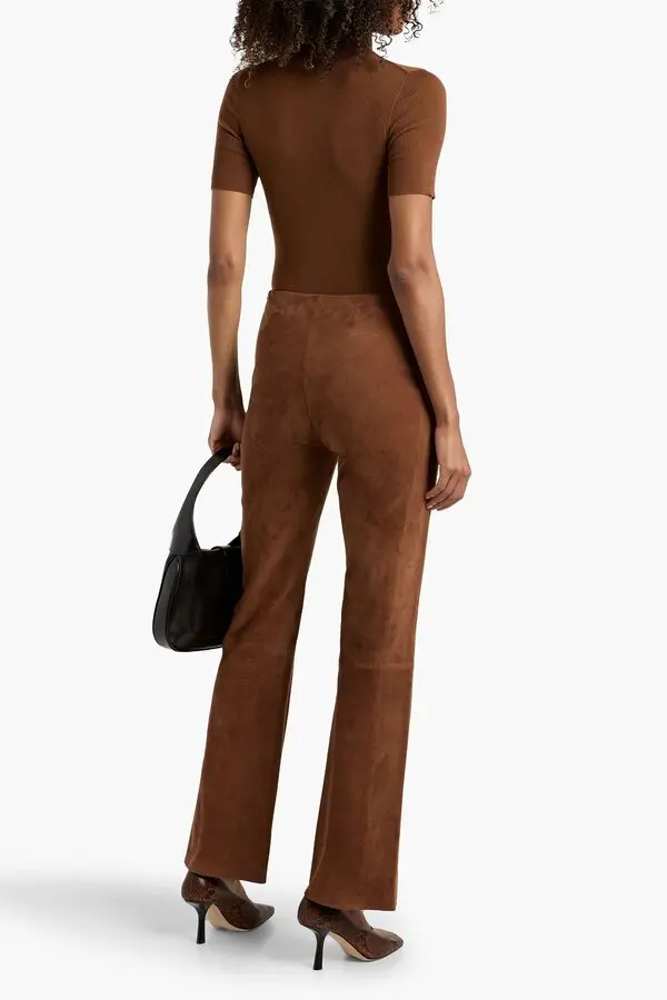 Theory Suede Bootcut Pants