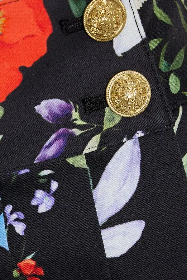 Alice + Olivia Floral Print Pleated Skirt Shorts