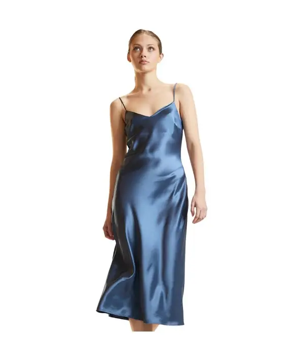 Cynthia Rowley Garbo Slip Dress - Blue
