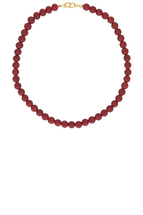 HEAVEN MAYHEM Sol Necklace In Burgundy