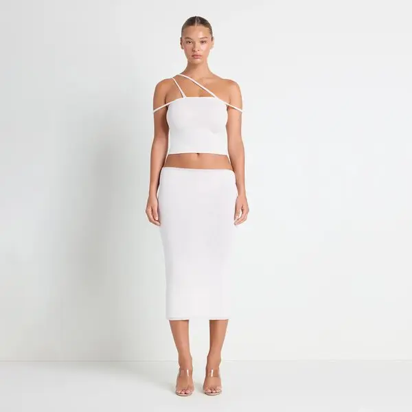 SKIMS Sheer Modal Top | White | | Vettese X