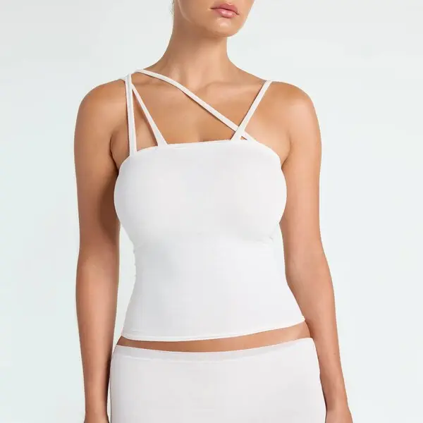 SKIMS Sheer Modal Top | White | | Vettese X - Ecru
