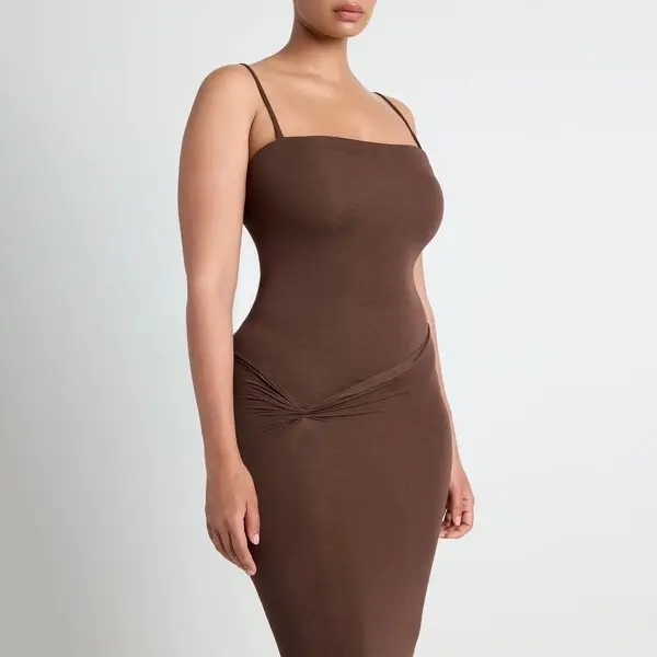SKIMS Sheer Modal Long Dress | Deep Neutral | | Vettese X
