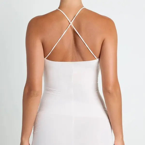 SKIMS Sheer Modal Long Dress | White | Medium | Vettese X
