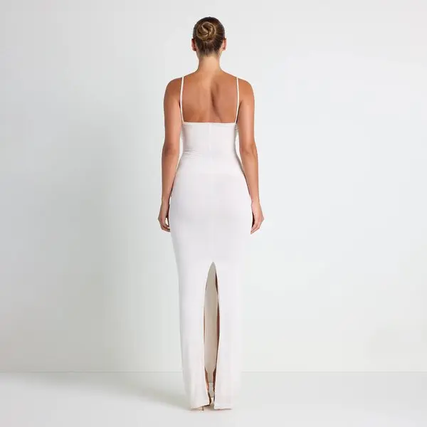 SKIMS Sheer Modal Long Dress | White | Medium | Vettese X