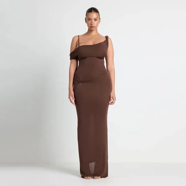 SKIMS Sheer Modal Draped Bralette | Deep Neutral | | Vettese X