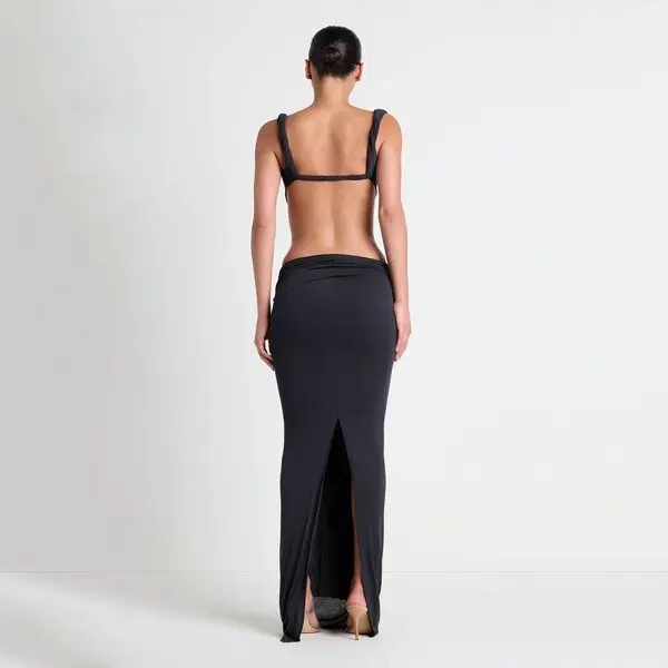SKIMS Sheer Modal Draped Bralette | Black | | Vettese X