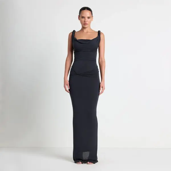 SKIMS Sheer Modal Draped Bralette | Black | | Vettese X