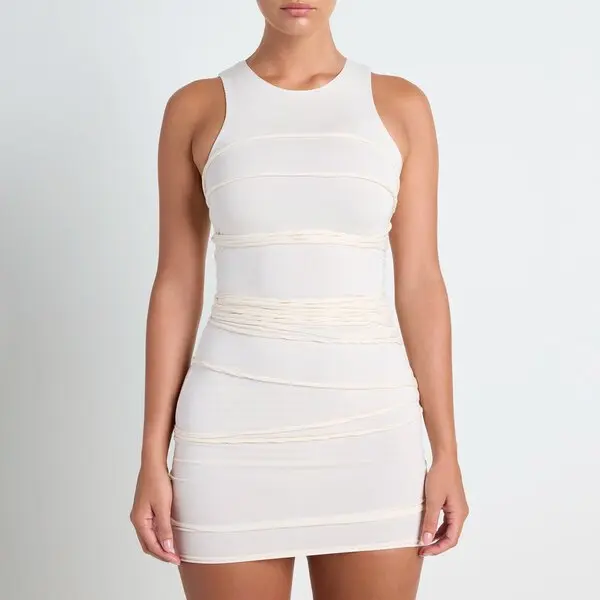 SKIMS Smooth Layers Tank Dress | White | | Vettese X